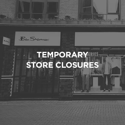 Our Stores Are Temporarily Closed