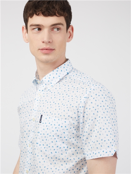 Short Sleeve Micro Print Shirt