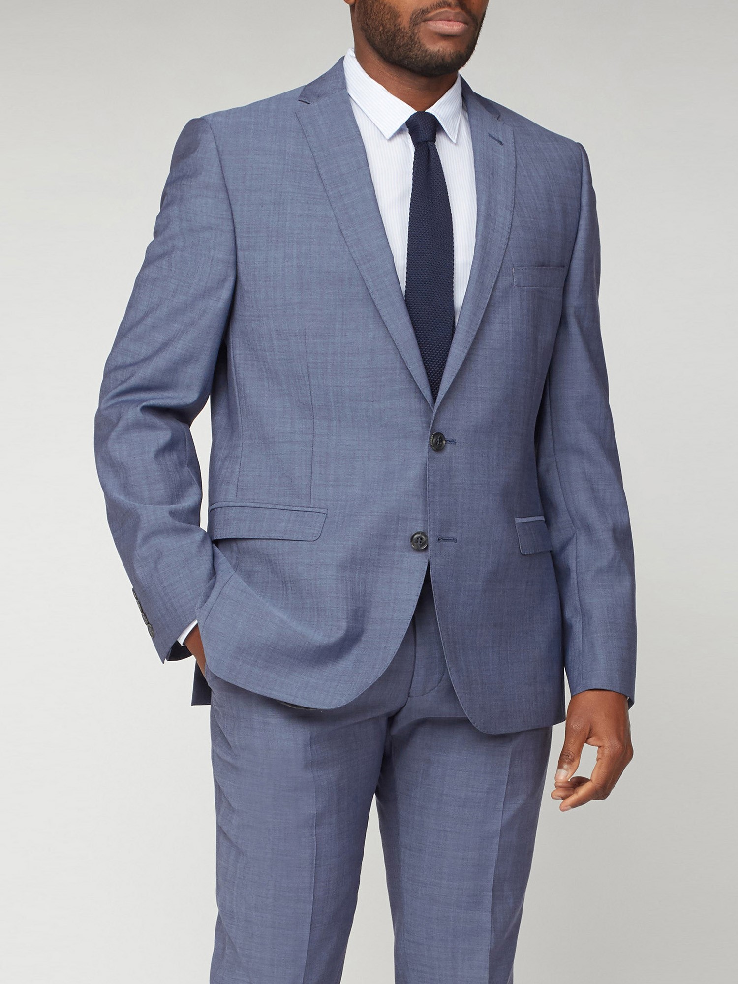 Petrol Blue Tonic Camden Fit Jacket - Ben Sherman UK