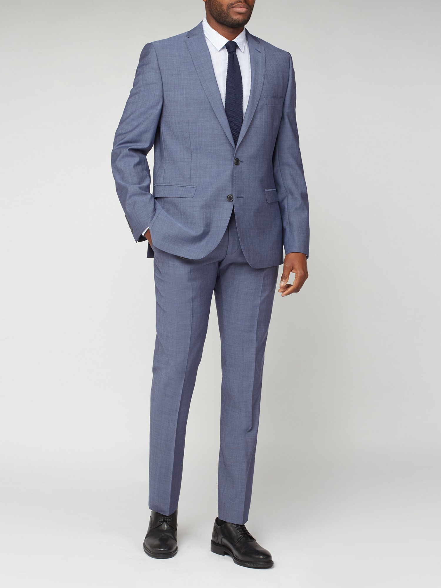 Petrol Blue Tonic Camden Fit Jacket - Ben Sherman UK