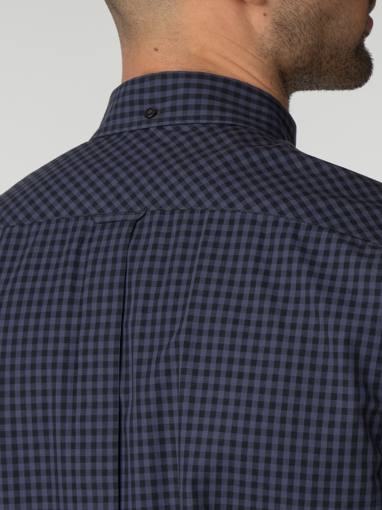 Men's Phantom Blue Gingham Shirt | Ben Sherman | Est 1963