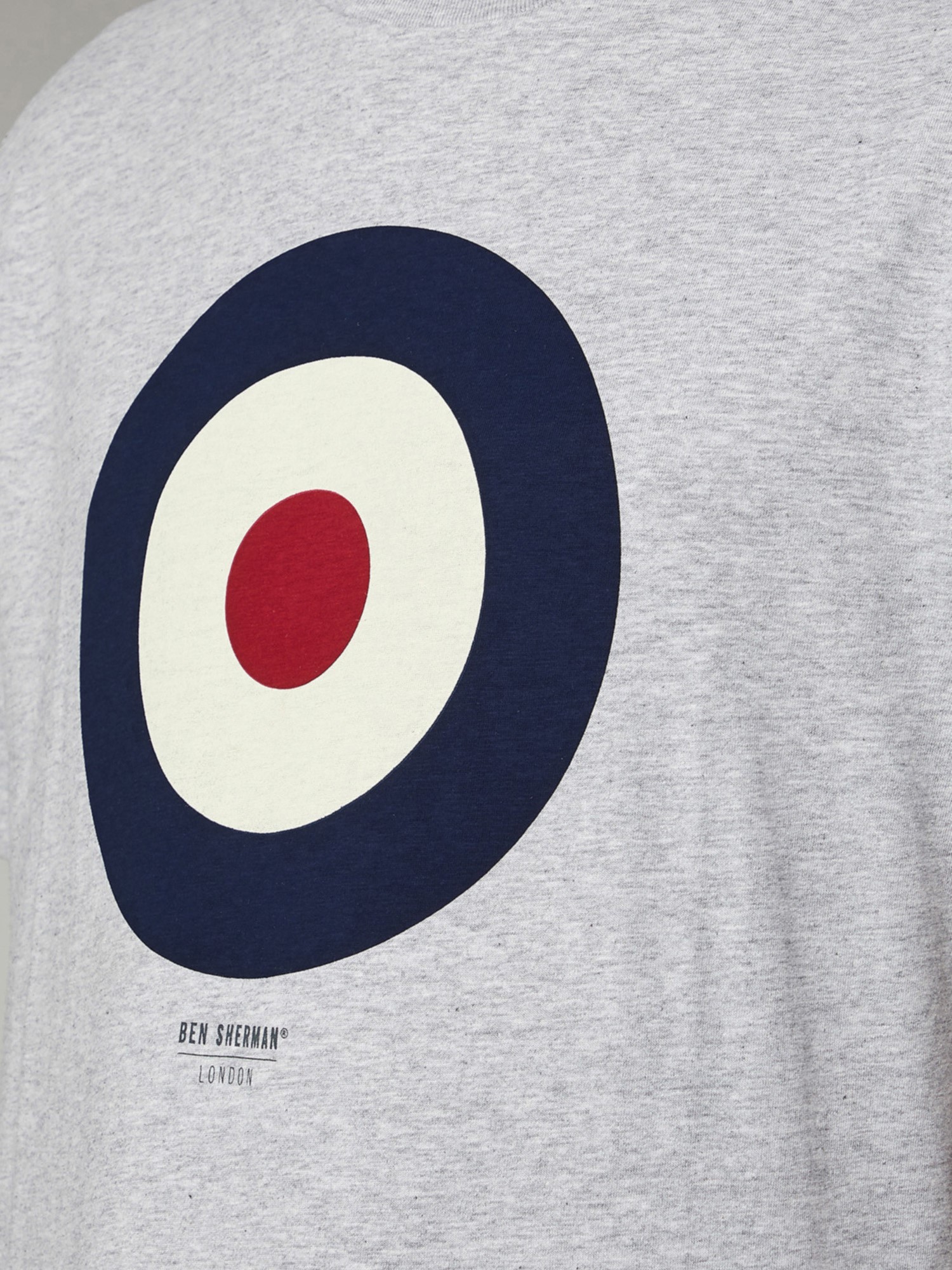 Silver Grey Mod Target Men's T-Shirt | Ben Sherman | Est 1963