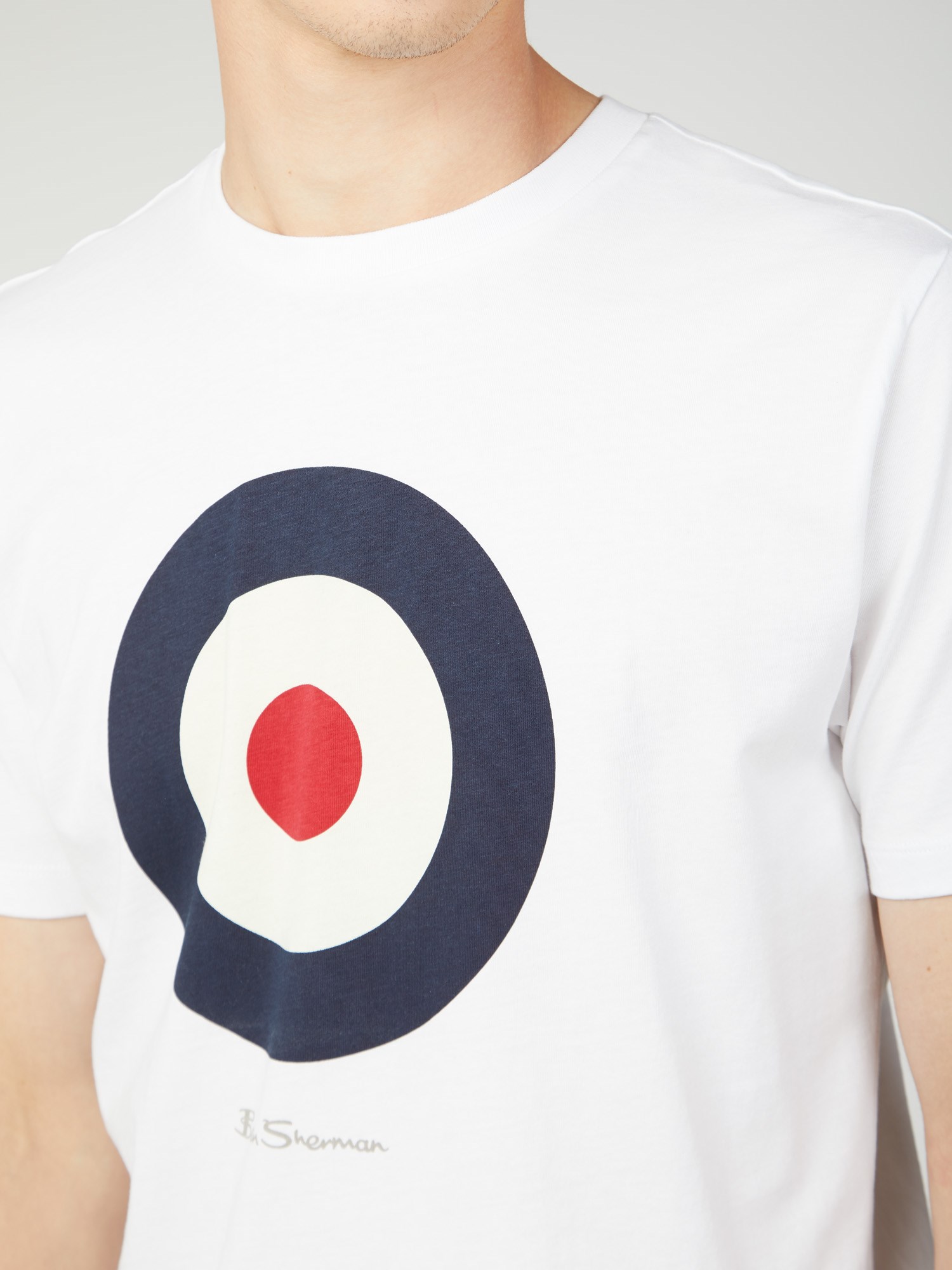Signature Mod Target T-Shirt - White - Ben Sherman UK