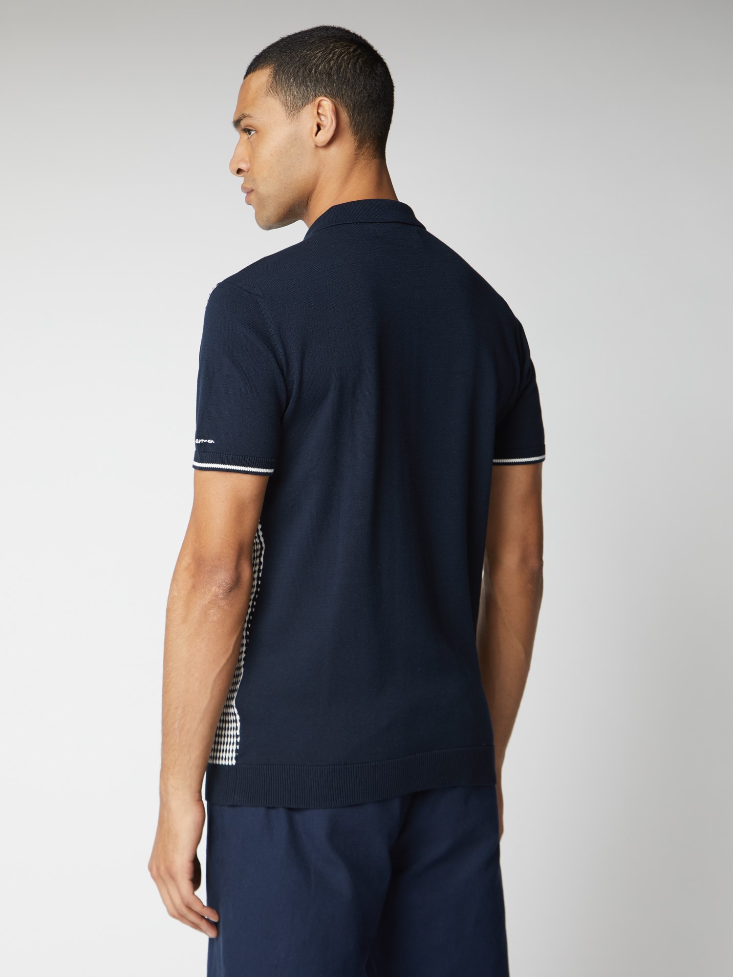 Stripe Chest Knitted Polo - Ben Sherman UK