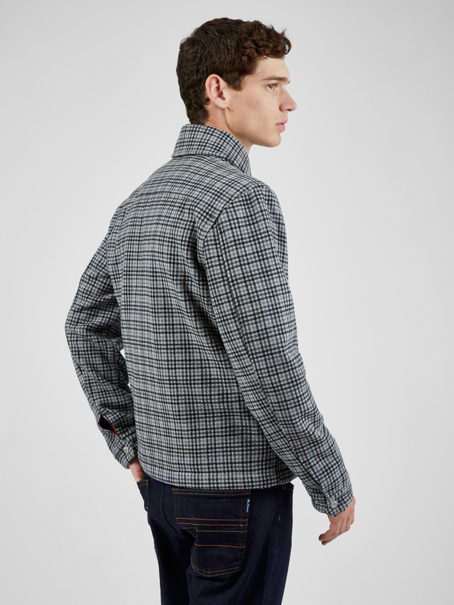 Men's Monochrome Check Blouson Jacket | Ben Sherman