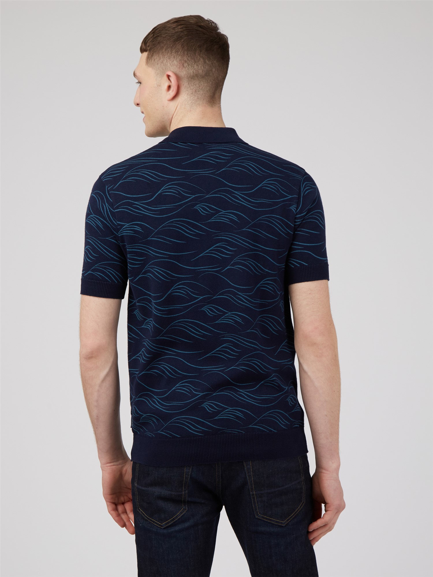 Wave Print Polo Shirt - Ben Sherman UK