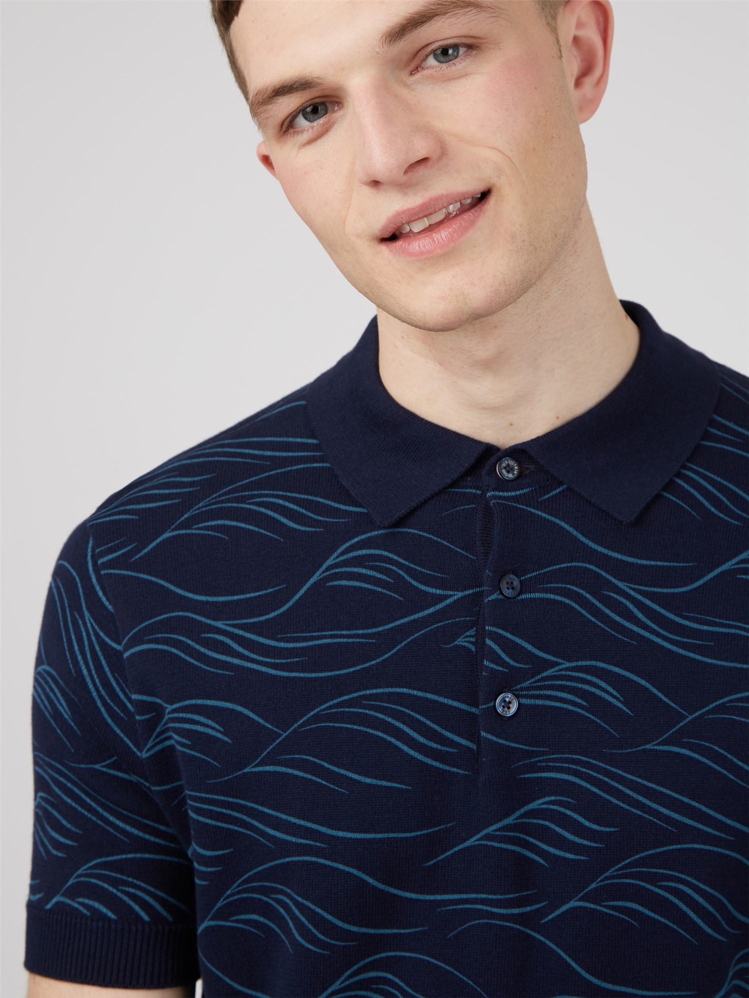Wave Print Polo Shirt - Ben Sherman UK