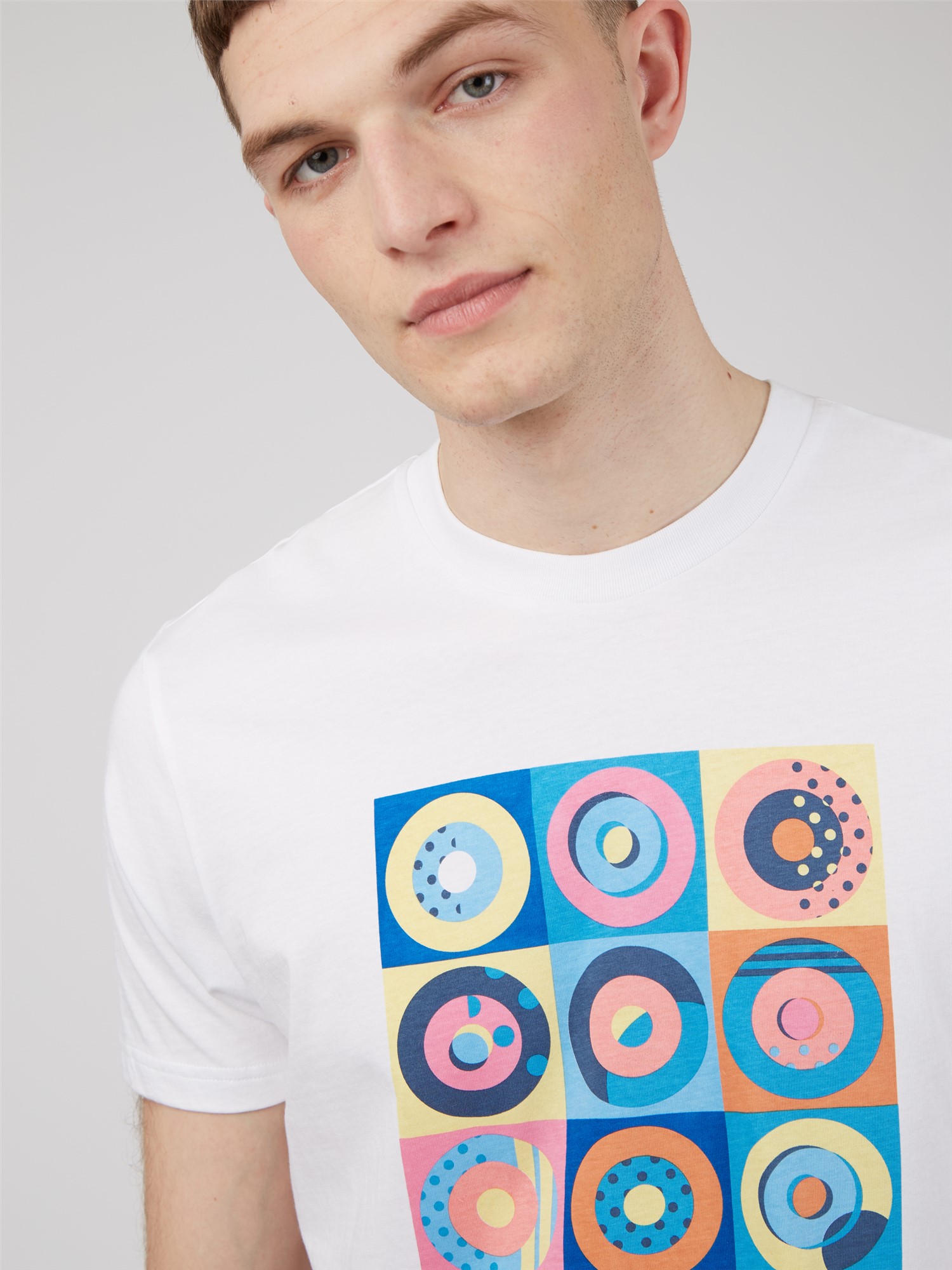 Pop Art Targets Print T-Shirt - White - Ben Sherman UK