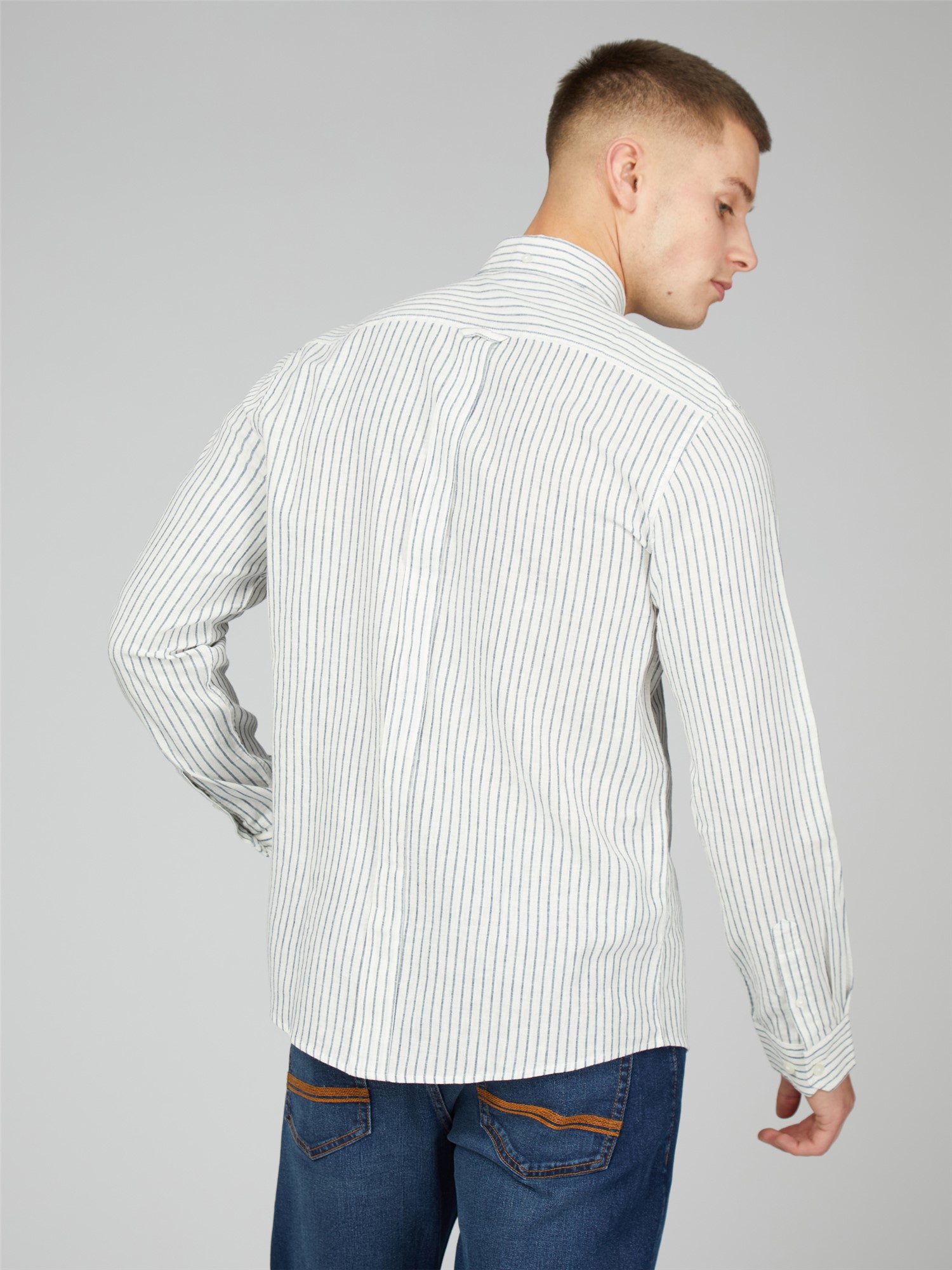 LS STRIPED LINEN SHIRT - Ben Sherman UK